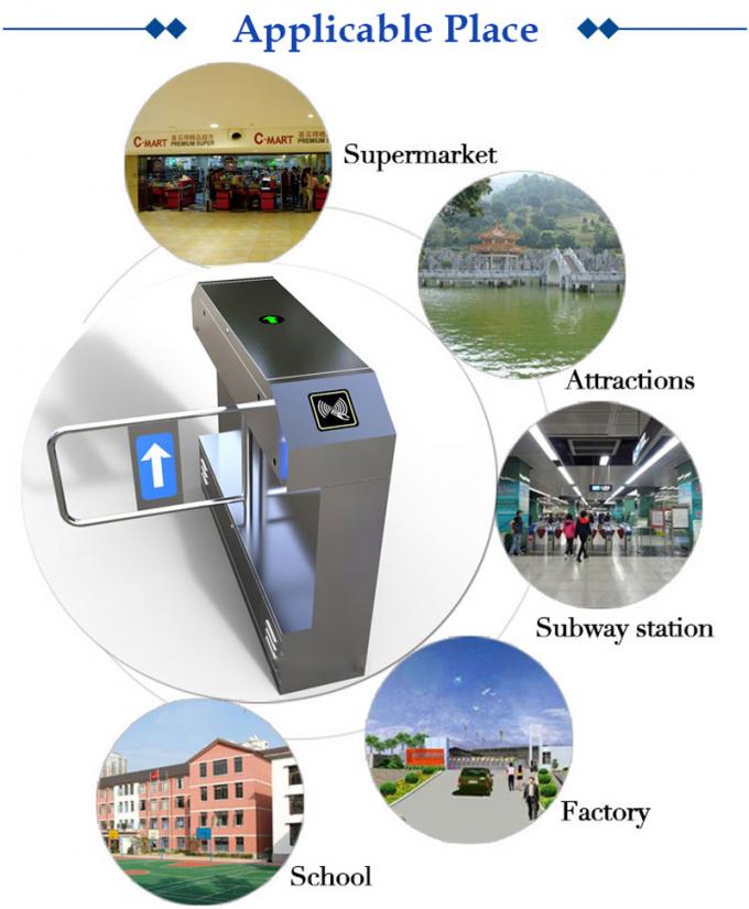 Door Security Turnstile Access Control System Coin Operated Gate AC100-240V