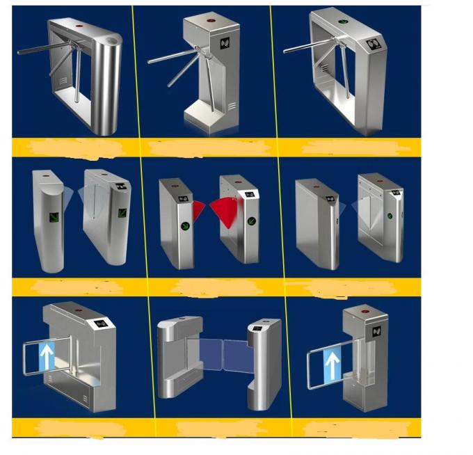 Stainless Steel Triangle Entrance Swing Pedestrian Barrier Gate Machine ...