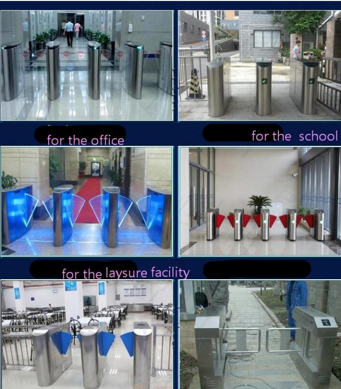 Stainless Steel Triangle Entrance Swing Pedestrian Barrier Gate Machine ...