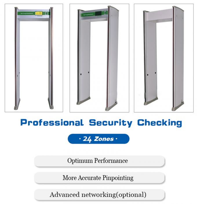 Court Door Frame Metal Detector 45 Zones LCD Screen Infrared Remote ...