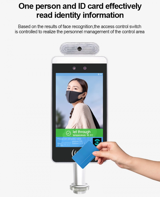 Access Control Walk Through Temperature Scanner Thermometer Biometric ...