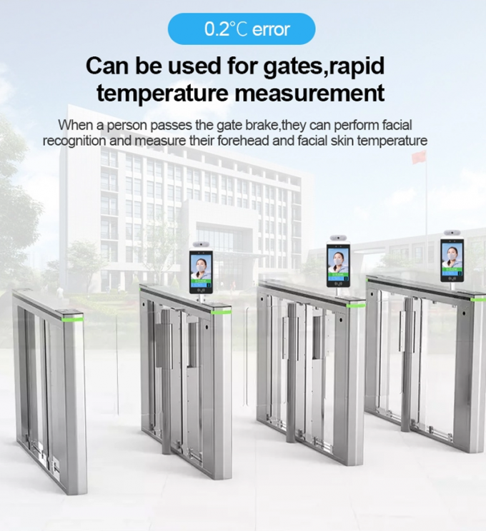Access Control Walk Through Temperature Scanner Thermometer Biometric ...