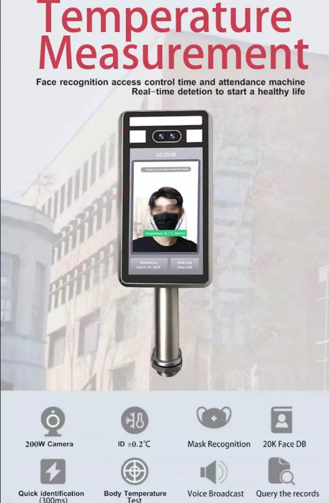 Ai Face Recognition Walk Through Temperature Scanner Infrared ...